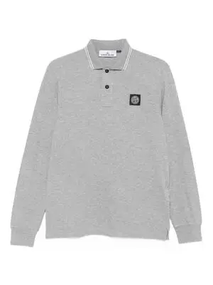 Stone Island Logo-patch Polo Shirt - Grey