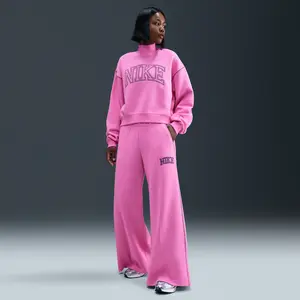Nike Sportswear Phoenix Fleece Wide-leg Sweatpants - Pink