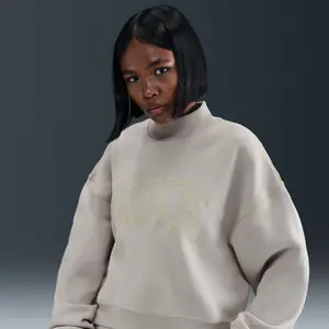 Nike Sportswear Phoenix Fleece Mock-neck Sweatshirt - Grey