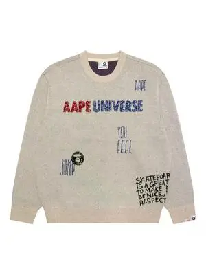 AAPE BY *A BATHING APE® Crew-neck Graphic Print Sweater