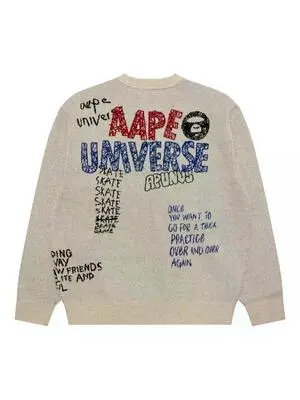 AAPE BY *A BATHING APE® Crew-neck Graphic Print Sweater