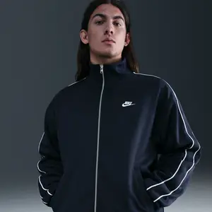 Nike Sportswear Club Oversized Knit Track Jacket - Blue