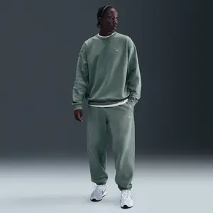 Nike Solo Swoosh Cuffed Fleece Pants - Grey