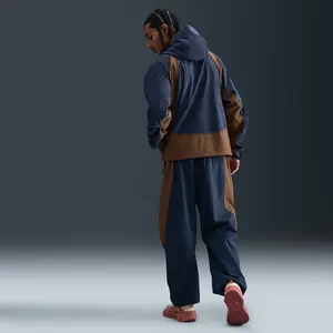 Nike Tech Dri-fit Woven Color-block Windrunner Loose Jacket - Blue