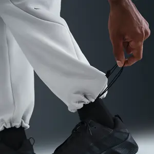 Nike Tech Color-block Open-hem Fleece Pants - Grey