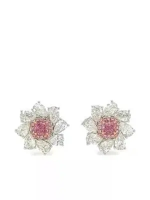 HYT JEWELRY 18k And Rose Gold Diamond Earrings - White