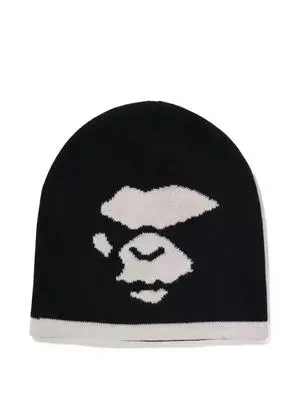 A BATHING APE Ape-motif Beanie - Black