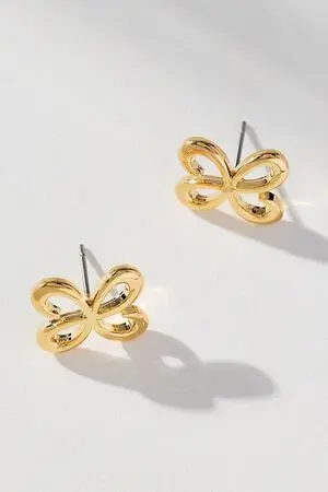 Maeve Logo Post Earrings - Gold