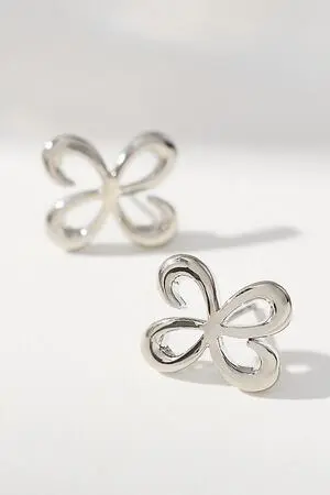 Maeve Logo Post Earrings - Silver