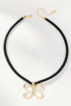 Maeve Corded Collar Necklace - Black