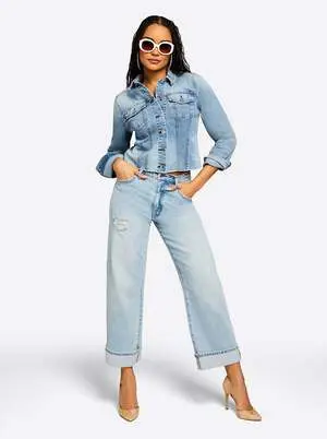 Women's Wide Leg Boyfriend Jeans
