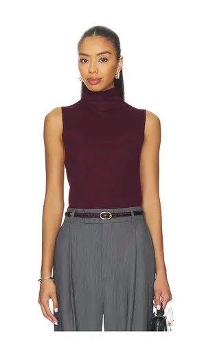 EAVES Alaska Sleeveless Knit Mockneck - Currant
