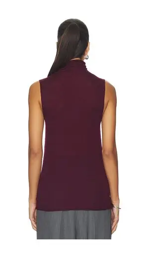 EAVES Alaska Sleeveless Knit Mockneck - Currant