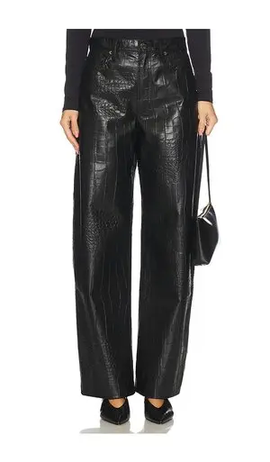 AGOLDE Arc Pant Faux Leather - Croc