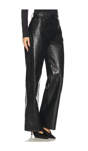 AGOLDE Arc Pant Faux Leather - Croc