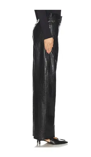 AGOLDE Arc Pant Faux Leather - Croc