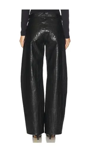 AGOLDE Arc Pant Faux Leather - Croc