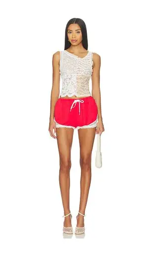 YUHAN WANG Patchwork Lace Tank Top