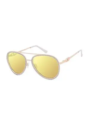 CIO Crystal Encrusted Aviator Sunglasses - One-color