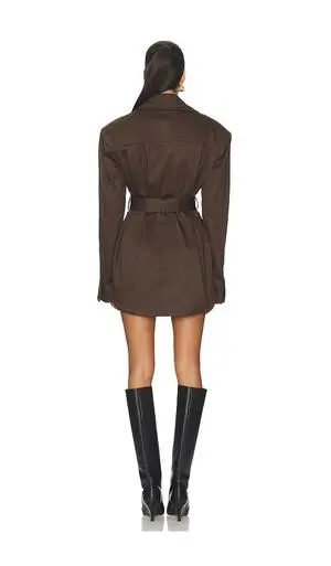 EAVES Lumi Mini Dress - Espresso