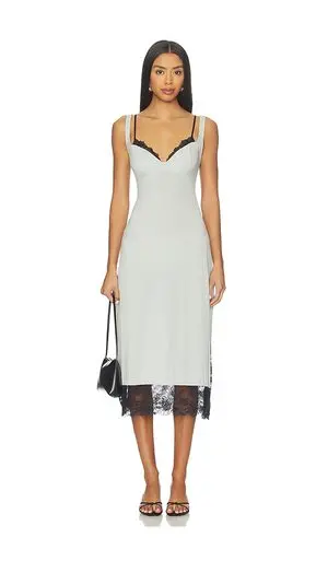 Free People X Intimately Fp Party Crasher Midi Slip Dress - Grey