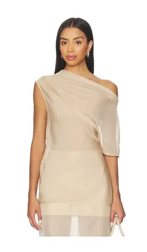 EAVES Asymmetrical Top - Beige