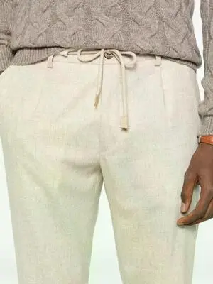 GRAN SASSO Drawstring Cuffed Trousers - Neutrals