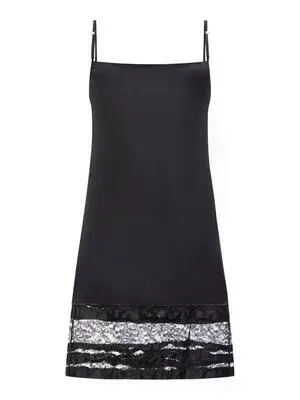 NICCOLO PASQUALETTI Lace-panel Slip Dress