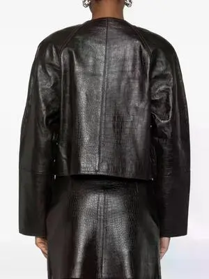 STAND STUDIO Embossed Leather Coat