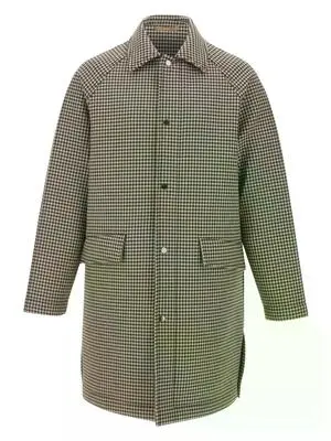 PAOLO PECORA Micro-check Shirt-collar Coat