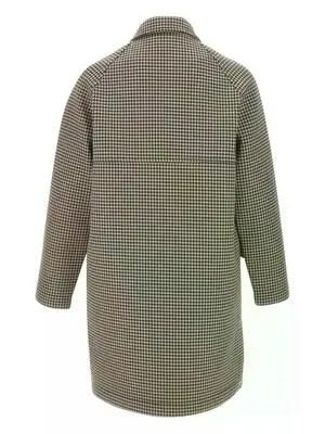 PAOLO PECORA Micro-check Shirt-collar Coat