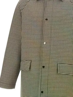 PAOLO PECORA Micro-check Shirt-collar Coat