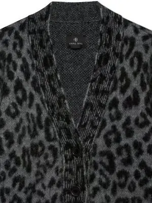 ANINE BING Leopard-pattern Button-up Cardigan