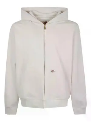 Dickies Logo-detail Zip-up Hoodie - Neutrals