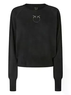 Pinko Logo Crewneck Sweater - Black