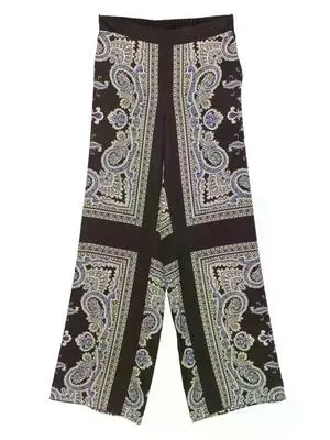 Liu Jo Paisley-print Wide-leg Trousers - Neutrals