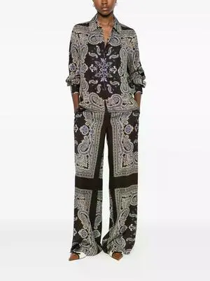 Liu Jo Paisley-print Wide-leg Trousers