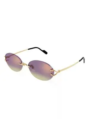 CARTIER Round-frame Sunglasses - Gold