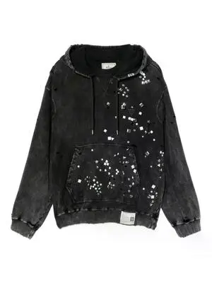 Mihara Yasuhiro Stud-embellished Hoodie - Black