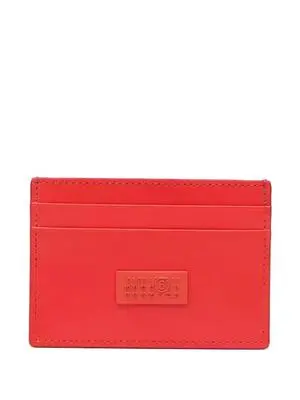 MAISON MARGIELA Stitched Leather Cardholder - Red