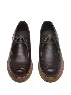 LES DEUX Grained Leather Lace-up Shoes
