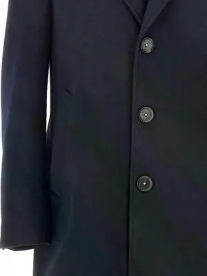 MANUEL RITZ Hooded Button-up Coat - Blue