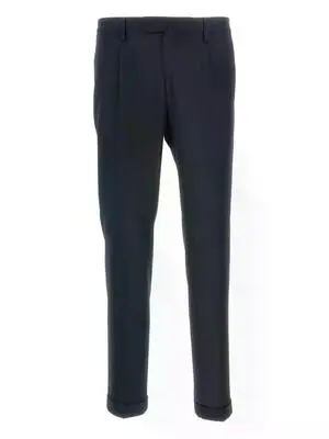 BRIGLIA 1949 Pleat-detail Wool Trousers - Blue