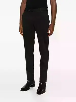 PT TORINO Tailored Straight Leg Trousers - Black