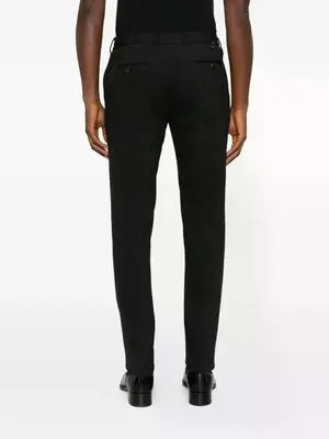 PT TORINO Tailored Straight Leg Trousers - Black