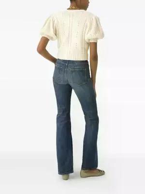 Chloé Button Puff-sleeve Cardigan