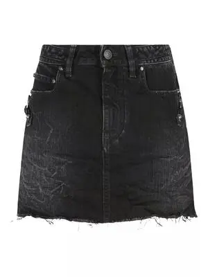 Balenciaga Frayed Denim Skirt