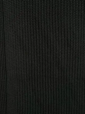 DONDUP Logo-patch Ribbed-knit Scarf