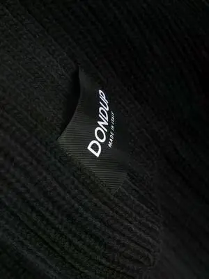 DONDUP Logo-patch Ribbed-knit Scarf