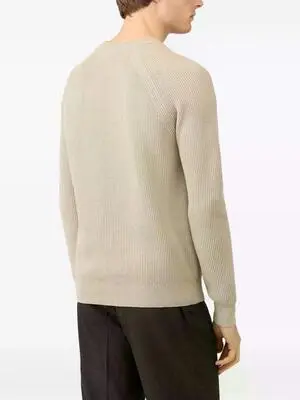Sunspel Ribbed Knit Cotton Jumper